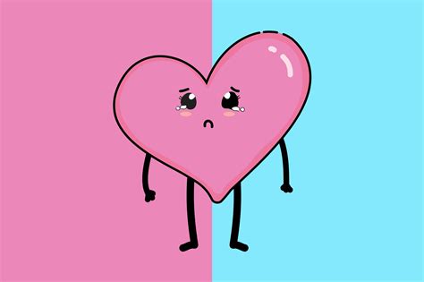 Sad Love Kawaii Cute Illustration Graphic By Purplebubble · Creative