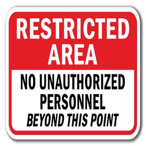 Signmission 12 X 18 In Restricted Area No Unauthorized Personnel