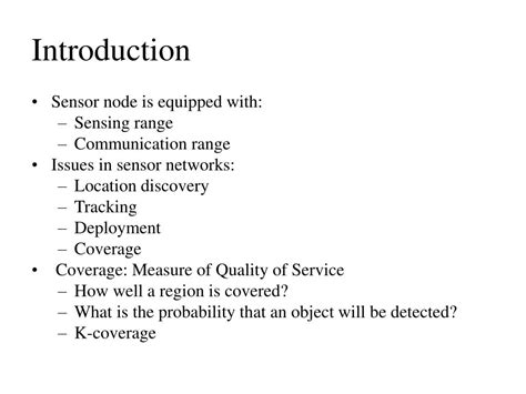 Ppt The Coverage Problem In Wireless Ad Hoc Sensor Networks