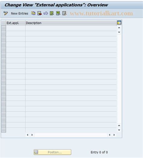 REAT0017 SAP Tcode AM External Applications