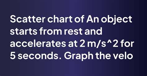 An Object Starts From Rest And Accelerates At 2 Ms2 For 5 Seconds