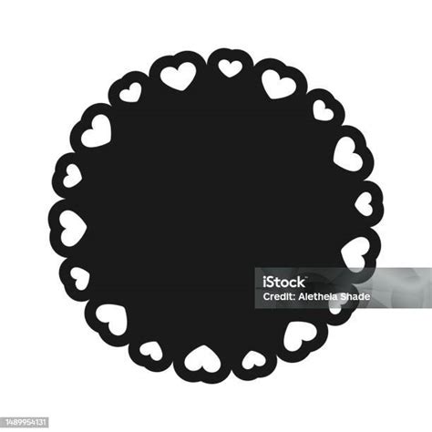 하트 패턴이 있는 둥근 가리비 프레임 파스텔 귀여운 발렌타인 프레임 테두리 가리비에 대한 스톡 벡터 아트 및 기타 이미지 가리비 가장자리 개체 그룹 Istock