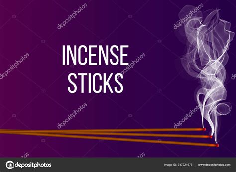 Creative Vector Illustration Of Realistic Incense Stick Aroma With