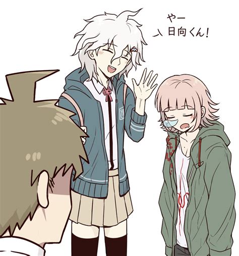 Nanami Chiaki Komaeda Nagito And Hinata Hajime Danganronpa And More Drawn By Kmnm