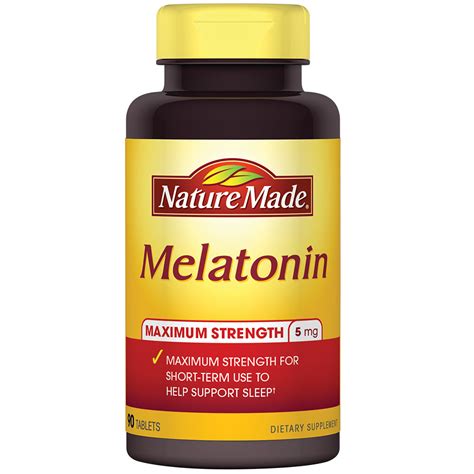 Mua Nature Made Melatonin 5mg Extra Strength Tablets 100 Drug Free Sleep Aid For Adults 90
