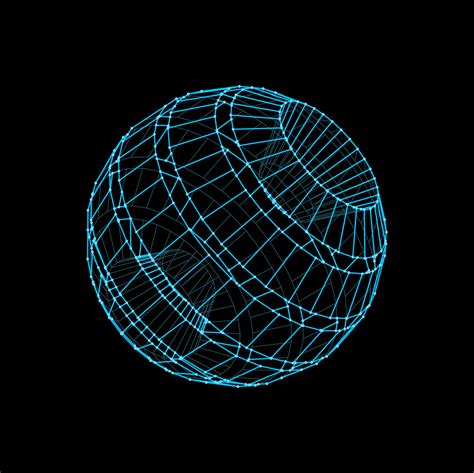 3d Futuristic Sphere Ball Shape Wireframe Model 46914436 Vector Art At Vecteezy