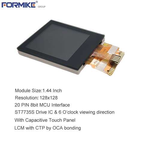 128x128 lcd 触摸屏 1 44 英寸 tft 显示屏 1 44 tft lcd 屏幕模块，用于智能手表解决方案