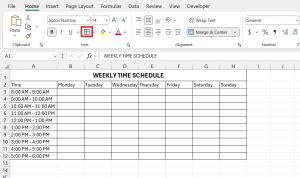Best Free Weekly Schedule Templates For Excel MyExcelOnline