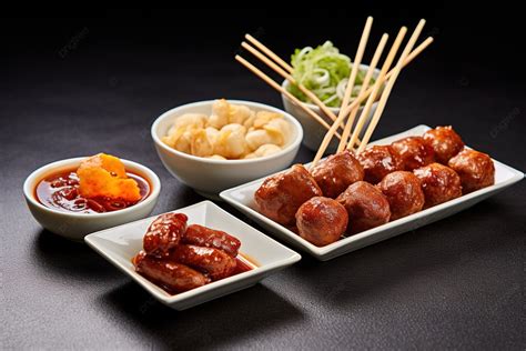 젓가락 미트볼과 만두가 있는 중국 메뉴 항목 간장 높은 해상도 길거리 음식 배경 일러스트 및 사진 무료 다운로드 Pngtree