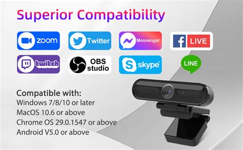 Vizolink W4ds 2k Webcam Hd Webcam Pc Con Microfono Autofocus 78