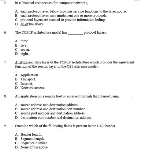 Solved 5 In A Protocol Architecture For Computer Networks