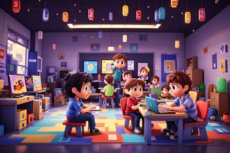 Pixelated Coding Carnival Premium Ai Generated Image