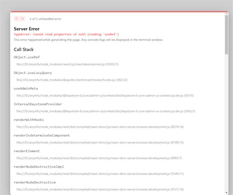 Next 134 Is Not Working With Keystone · Issue 8553 · Keystonejs