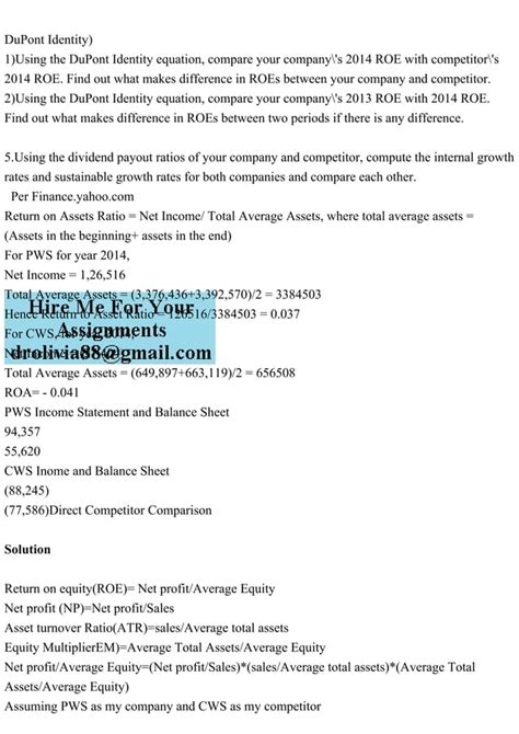 Dupont Identity1using The Dupont Identity Equation Compare Yourpdf