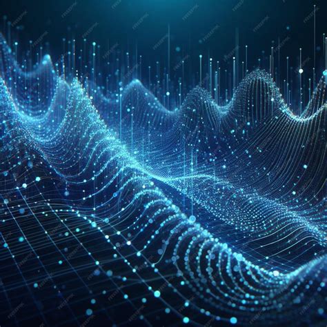 Premium Photo Big Data Stream Information Technology Background The Dynamic Wave Background