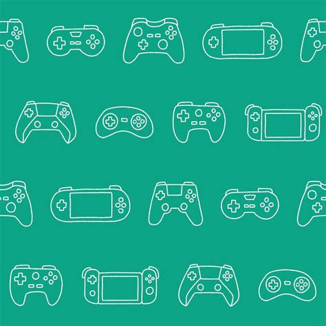 Outline Collection Of Gamepad Seamless Pattern Illustration Design