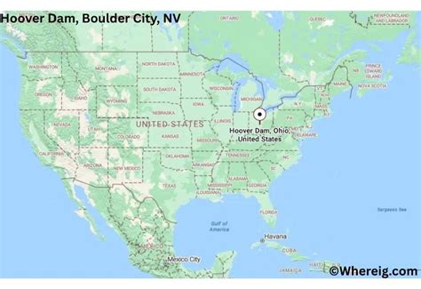 Where Is Hoover Dam Located Boulder City Nevada Location Map