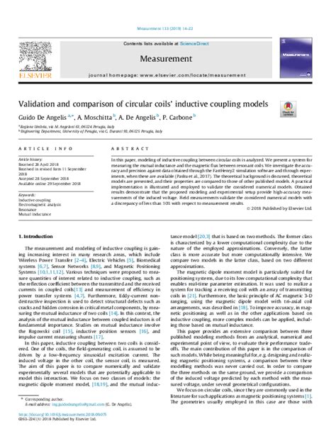 Pdf Validation And Comparison Of Circular Coils Inductive Coupling Models