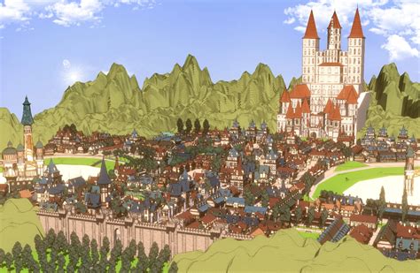 환상의 중세 왕국 도시