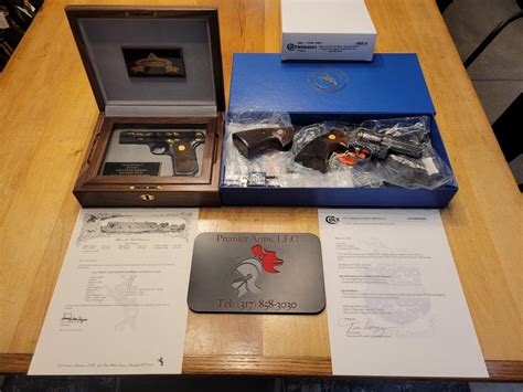 One Of A Kind And Historically Significant Colt Custom Shop Hand Engraved Colt Python And A One Of