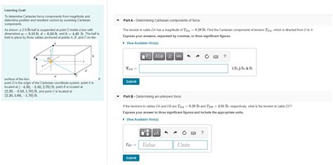Solved Part A Determining Cartesian Components Of Force Chegg Com