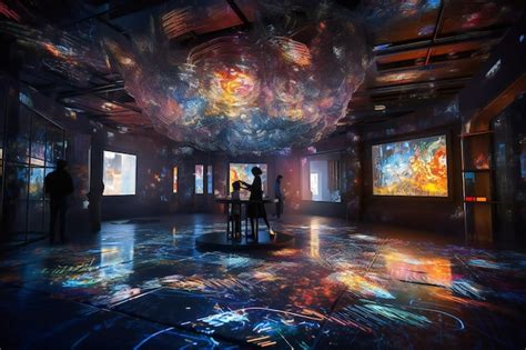 Premium Photo Immersive Interactive Digital Art Installations Blur The Boundaries Between