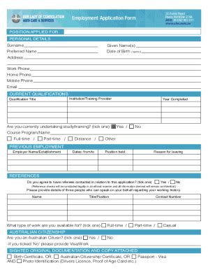 Fillable Online Personal Assets Declaration Employment Application Form Fax Email Print PdfFiller