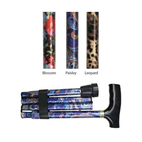 Days Folding Pattern Walking Stick Paisley R T Edwards Commercial