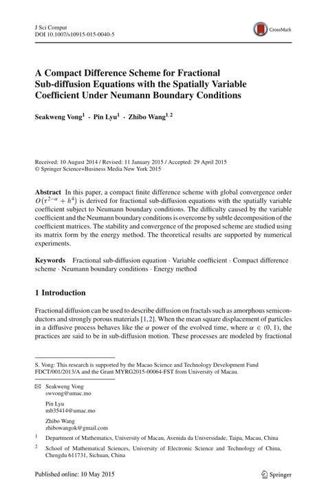 Pdf A Compact Difference Scheme For Fractional Sub Diffusion