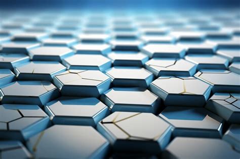 Premium Photo D Rendering Of Abstract Hexagons Background In Blue Tone