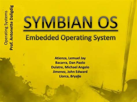 Ppt Symbian Os Embedded Operating System Powerpoint Presentation