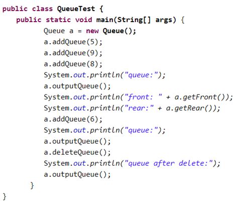 solved public class queuetest {public static void
