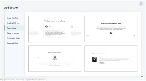 Customize Course Page