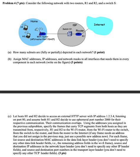 Problem 4 7 Pts Consider The Following Network