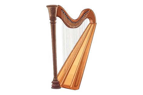 Premium Vector Harp Stringed Musical Instrument As Greece Object And Traditional Cultural