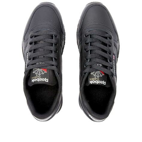 Reebok Mens Classic Leather Sneakers In Core Blackgrey Reebok