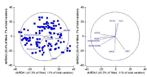 Distance Based Redundancy Analysis Performed With The Taxa Matrix And Download Scientific