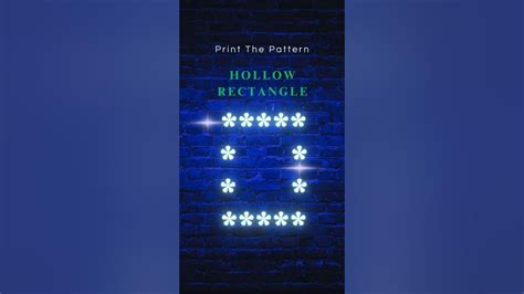 Best Pattern Questions In Java Hollow Rectangle Java For Beginners Shorts Javaprogramming