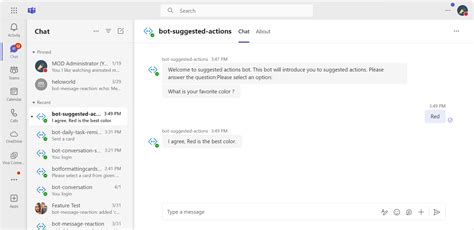 Send Suggested Actions Code Samples Microsoft Learn