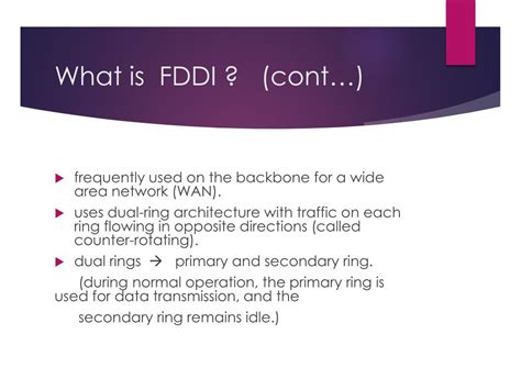 PPT FDDI Fiber Distributed Data Interface PowerPoint Presentation ID