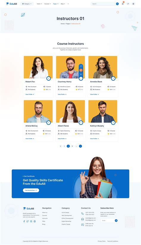 Eduall Lms Tutors Education And Online Course Ui Figma Template Online Course Template Online