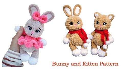 Amigurumi Bunny And Kitten Free Pattern Amigurumi Pattern