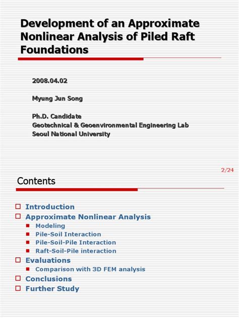 nonlinear analysis of piled raft foundations pdf deep foundation