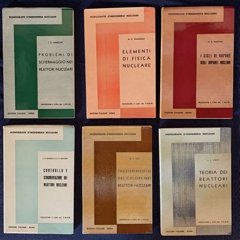 6 Lavori Sullenergia Nucleare Stampati Dalle Edizioni Italiane Di Roma Negli Anni 60