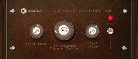 Eplex7 Dsp Releases Old Vintage Isolation Transformer Plugin T42n