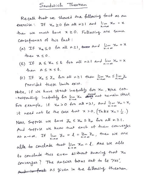Sandwich Theorem Pdf