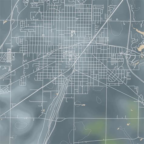 Galesburg Illinois Map Print In Afternoon — Jace Maps