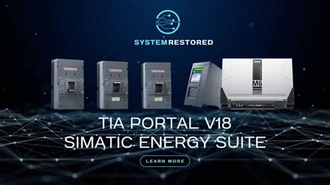 System Restored On Linkedin Tia Portal V18 Simatic Energy Suite Live Demo Automatic And