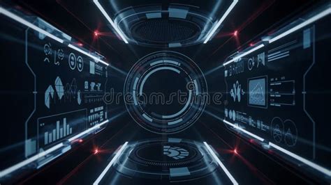 Futuristic Technology Interface Digital Control Panel With Graphical