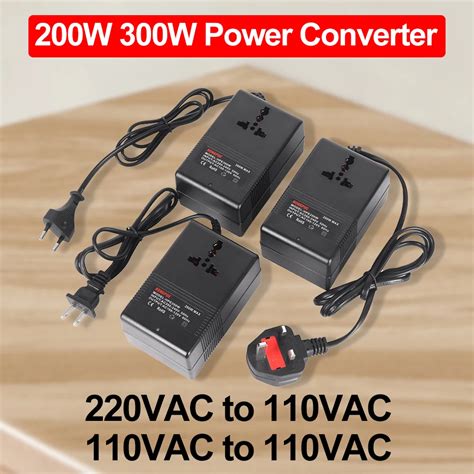 200w 300w 전압 변환기 220v ~ 110v 변압기 스텝 다운 변압기 전압 변환기 여행용 어댑터 110v ~ 220v 반전 Aliexpress